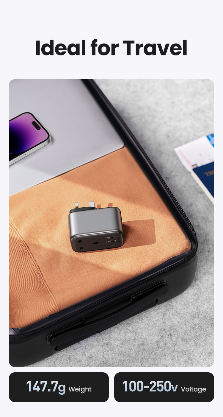 UGREEN Outlet Adapter GaN EU Socket 4 in 1 PD 30W 2 USB A and 1 Type c ...