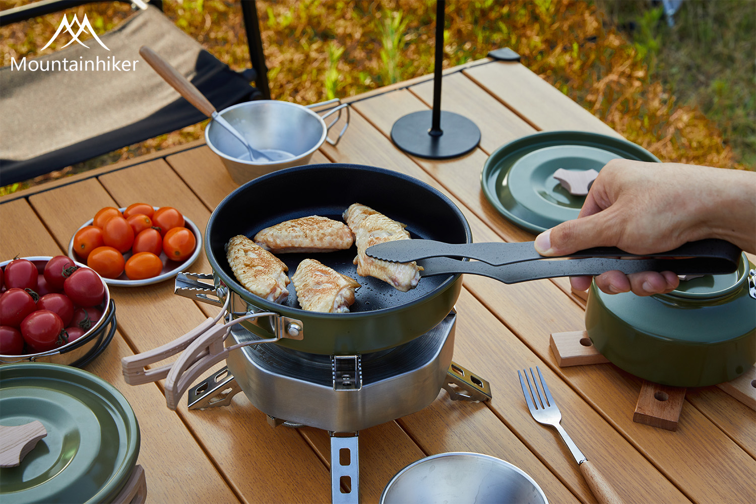 MOUNTAINHIKER 3pcs / 4pcs / Camping Cookware Set Cooking Set Pot Kettle ...