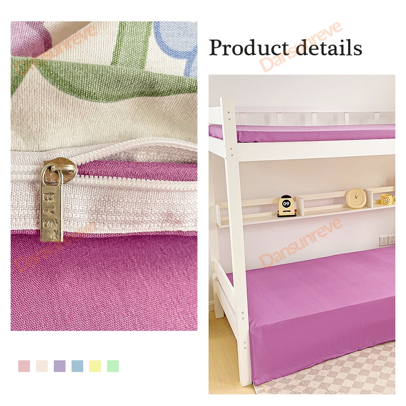 DANSUNREVE bedding set cute black&white design small bed purple flower ...
