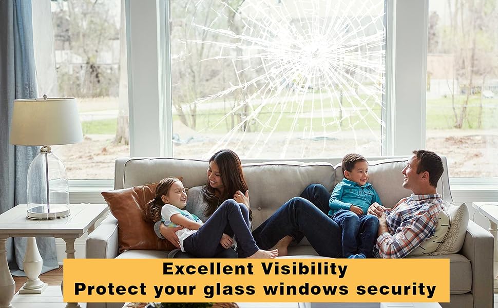 Explosion-Proof Glass Window Film PET Safety And Security Transparent ...