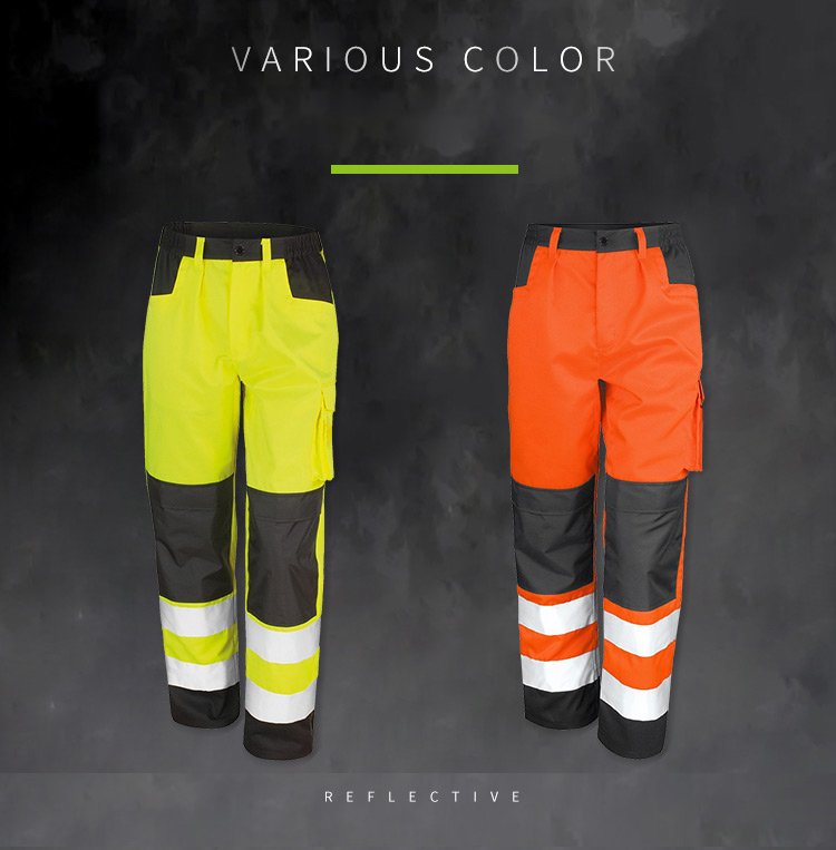Reflective Pants Men Cotton Multi Pockets Construction Work Pants for ...