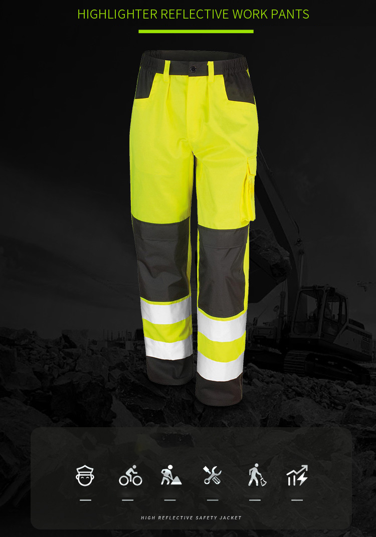 Reflective Pants Men Cotton Multi Pockets Construction Work Pants for ...