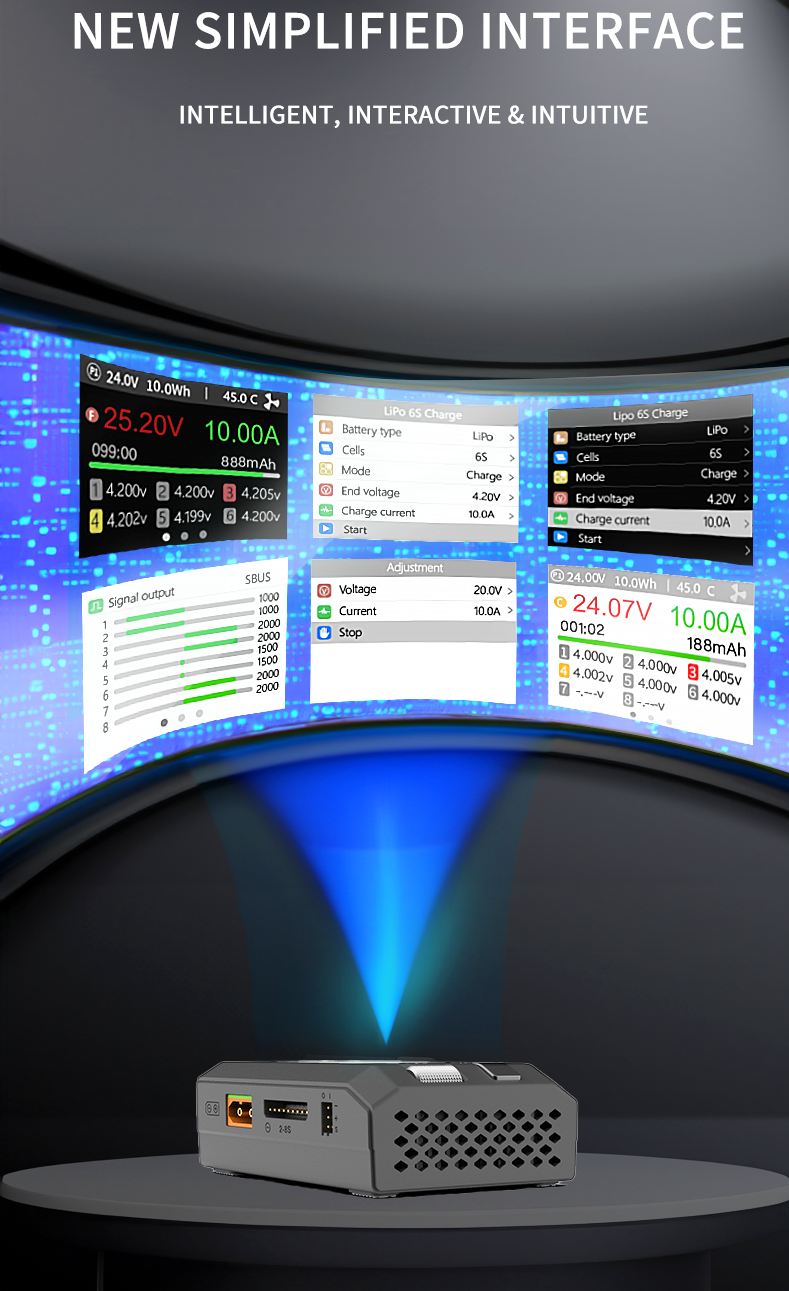 ToolkitRC M8P M8S upgraded version 600W 20A DC Balance Charger Discharger for 1-8S Lipo Battery ...