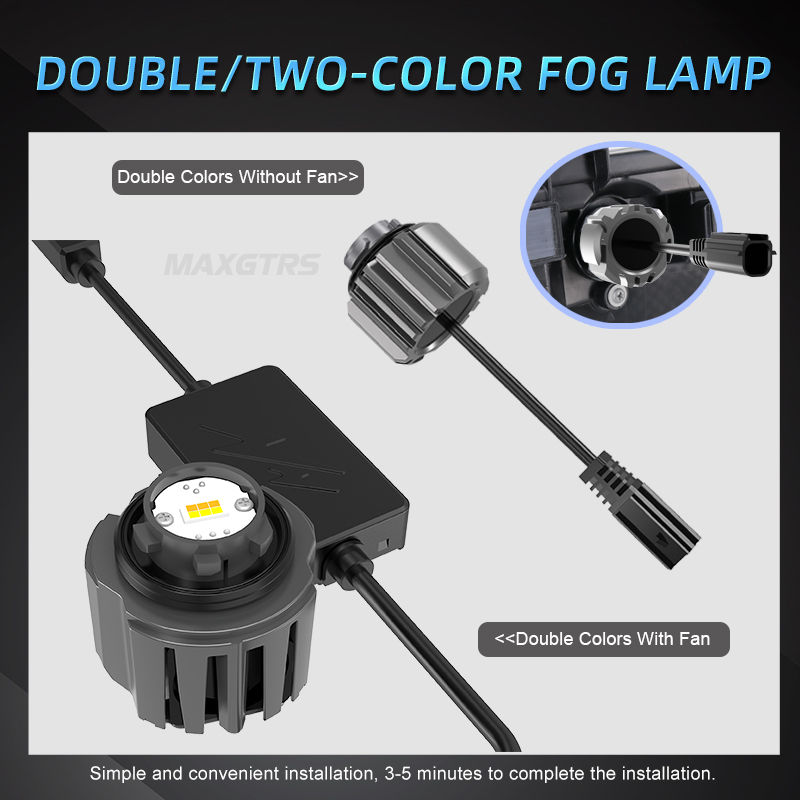 MAXGTRS 2X Double Color L1B LW5B Car Led Fog Light For Toyota COROLLA ...