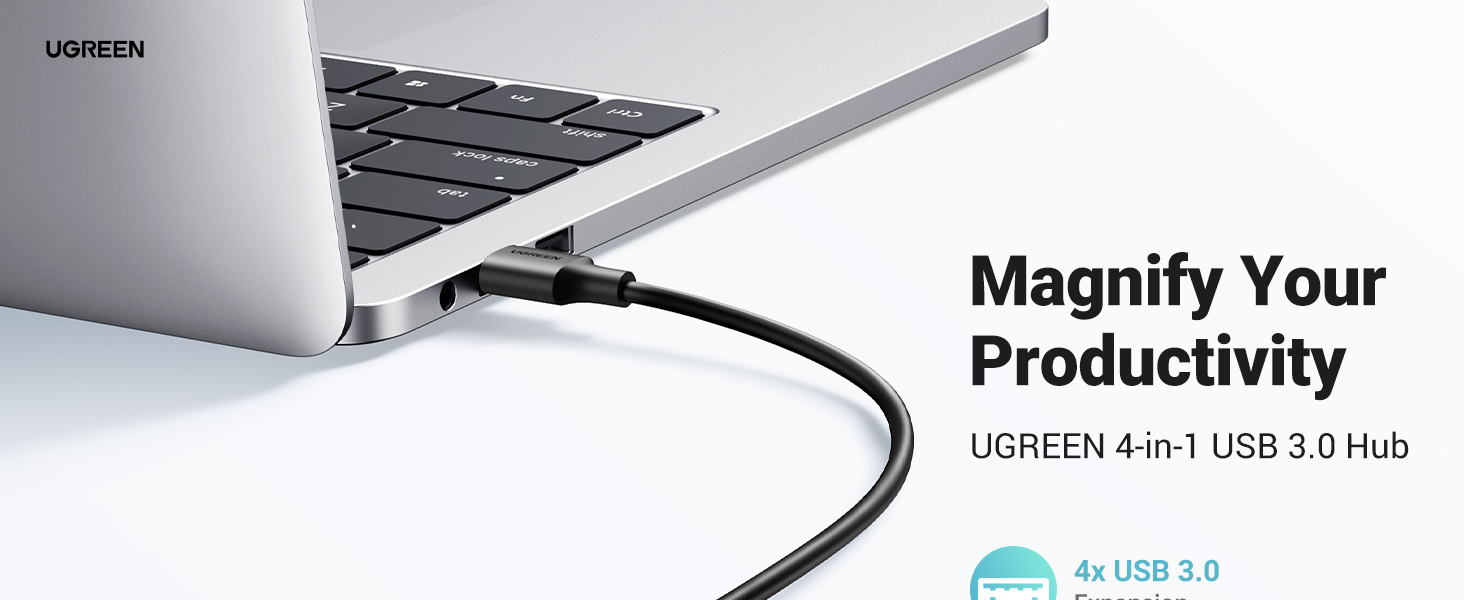 UGREEN USB 3.0 Hub 4 Ports USB A Splitter Ultra-Slim USB Expander for ...
