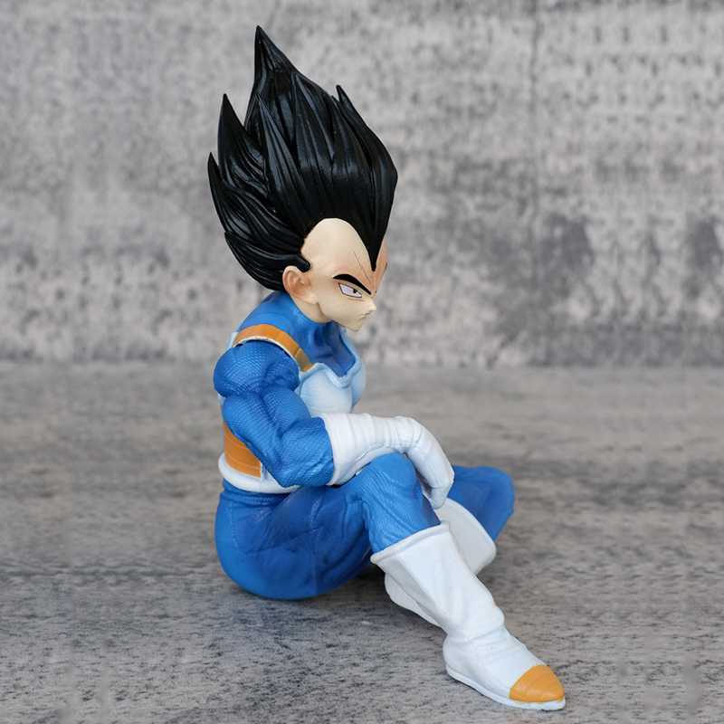 14.5cm Dragon Ball Anime Figure Sitting Position Vegeta IV Saiyan Proud ...