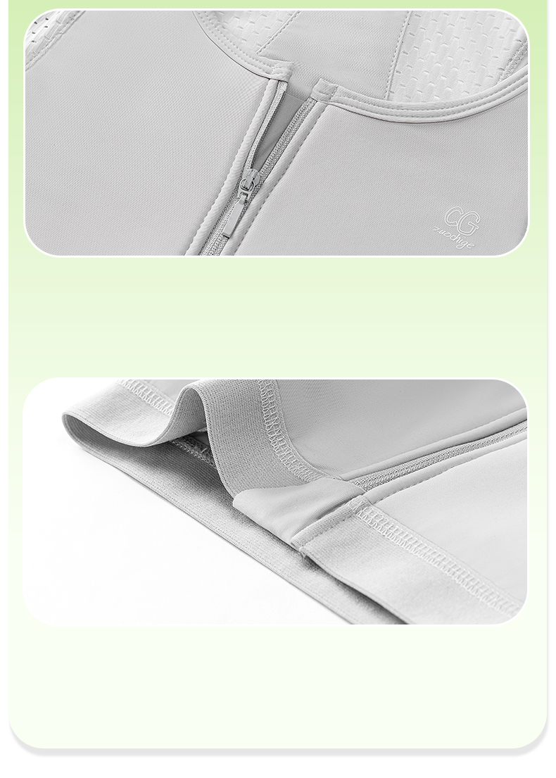Zipper Chest Binder Corset mesh 21cm reverse zipper wrap Short Breast ...