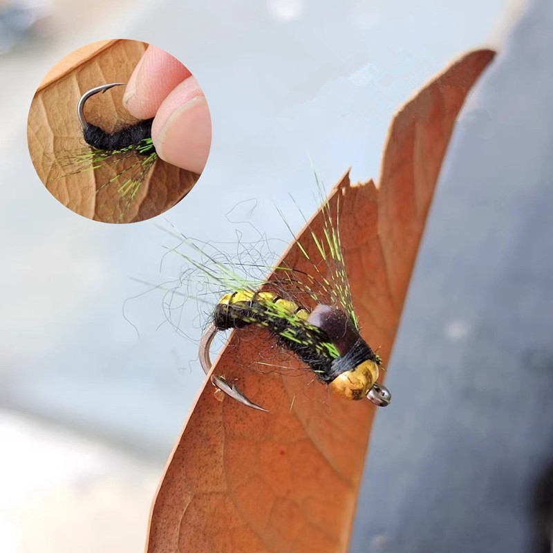 Fly Fishing Flies Kit Fast Sinking Artificial Bait Nymph Scud Fly Bug ...