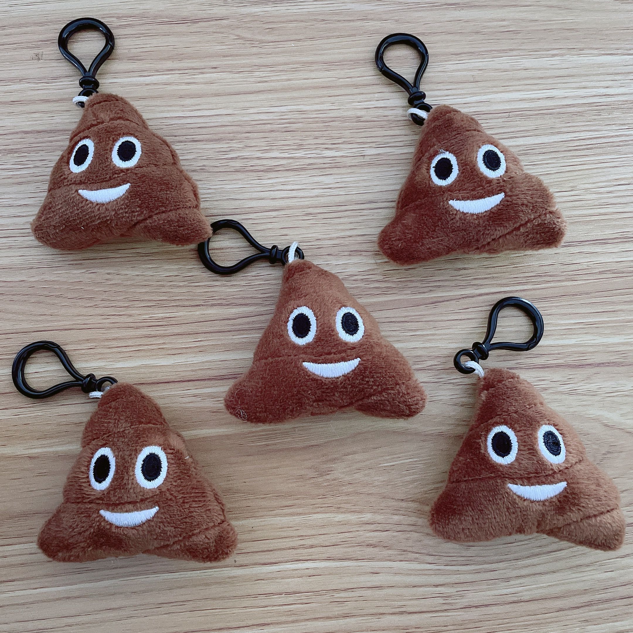 4cm Creative Super Poop Stuffed Plush Keychain Toy Funny Cute Face ...