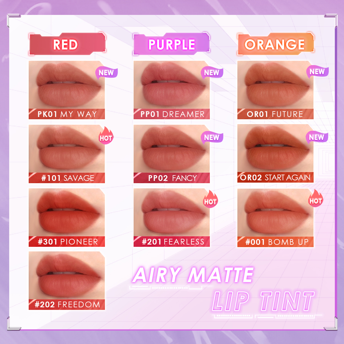 FOCALLURE #SwitchMode Airy Matte Waterproof Transfer-Proof Liptint Lipstick Beauty | Shopee Malaysia