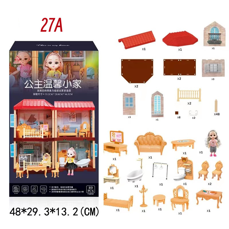 Princess Doll House, Girl Family, Villa, Toy Simulation, Princess ...