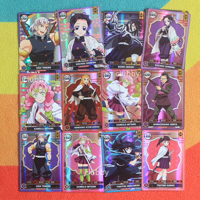 50pcs Demon Slayer SSR SR Card Anime Figure Limited Rare Card Birthday ...