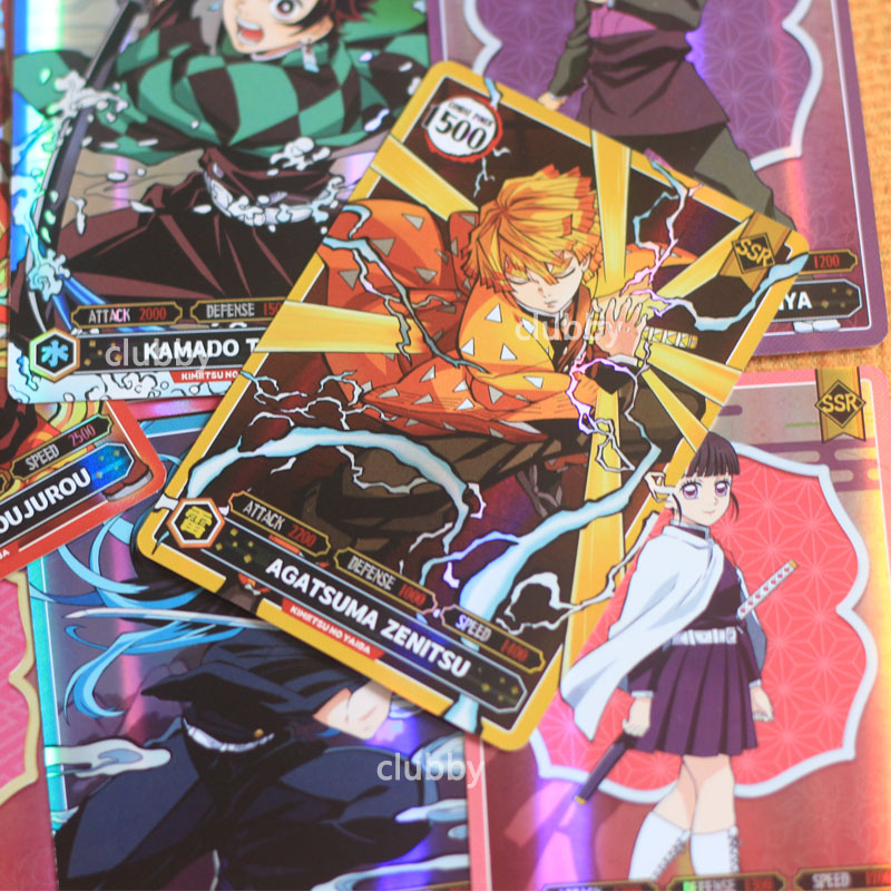 50pcs Demon Slayer SSR SR Card Anime Figure Limited Rare Card Birthday ...
