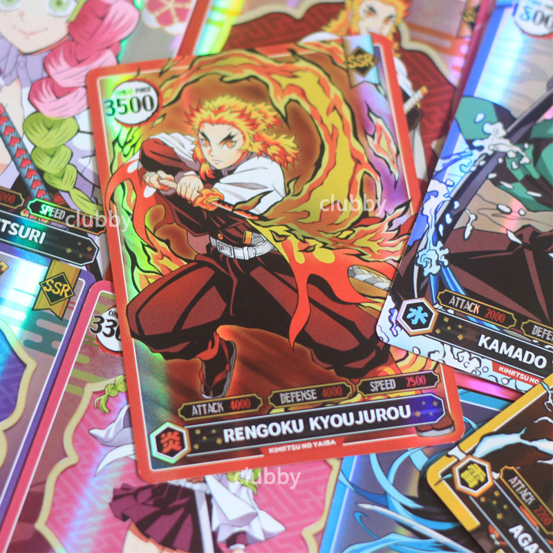 50pcs Demon Slayer SSR SR Card Anime Figure Limited Rare Card Birthday ...