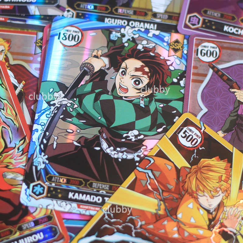 50pcs Demon Slayer SSR SR Card Anime Figure Limited Rare Card Birthday ...