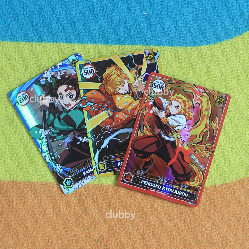 50pcs Demon Slayer SSR SR Card Anime Figure Limited Rare Card Birthday ...