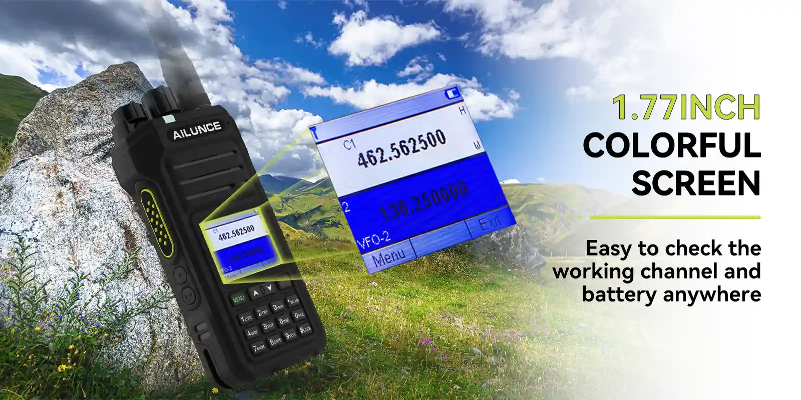 Retevis HA1G GMRS Waterproof Ham Radio Dual Band Two Way Radio Handheld ...