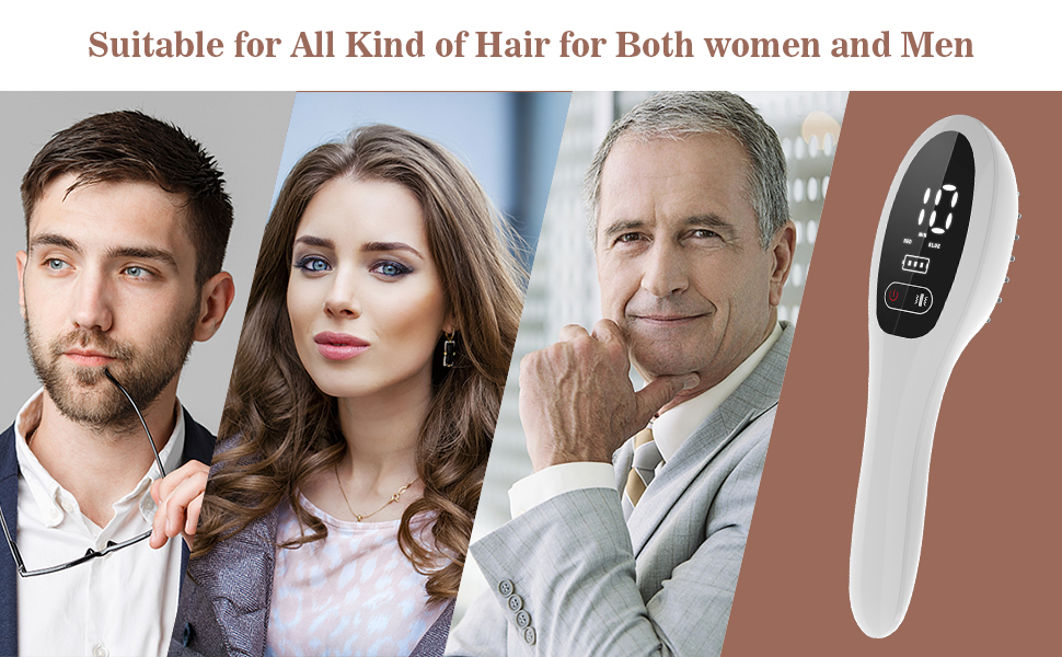 3-IN-1 Hair Growth Comb LED Red Light Therapy Device Anti Hair Loss ...