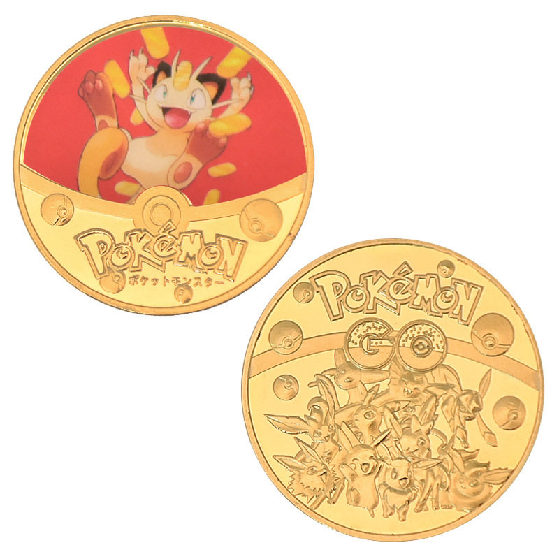 Pokemon Anime Gold Plated Gold Coin Game Commemorative Coin Pikachu ...