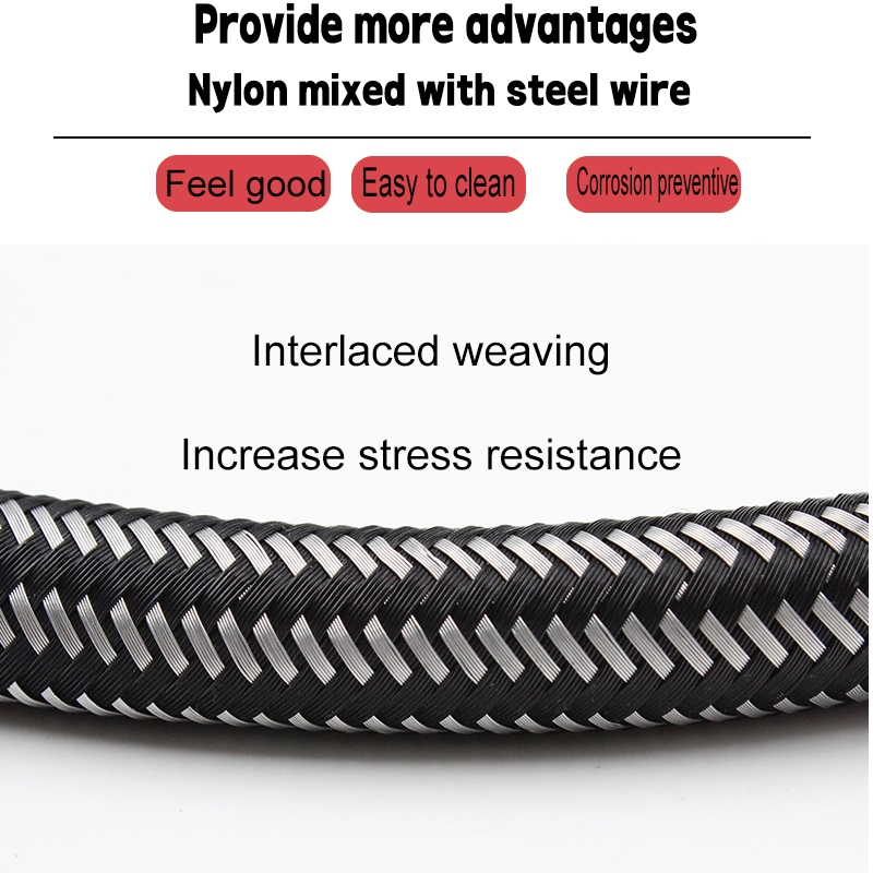Stainless steel High-pressure Flexible Braided Hose （20CM~300CM）Toilet ...
