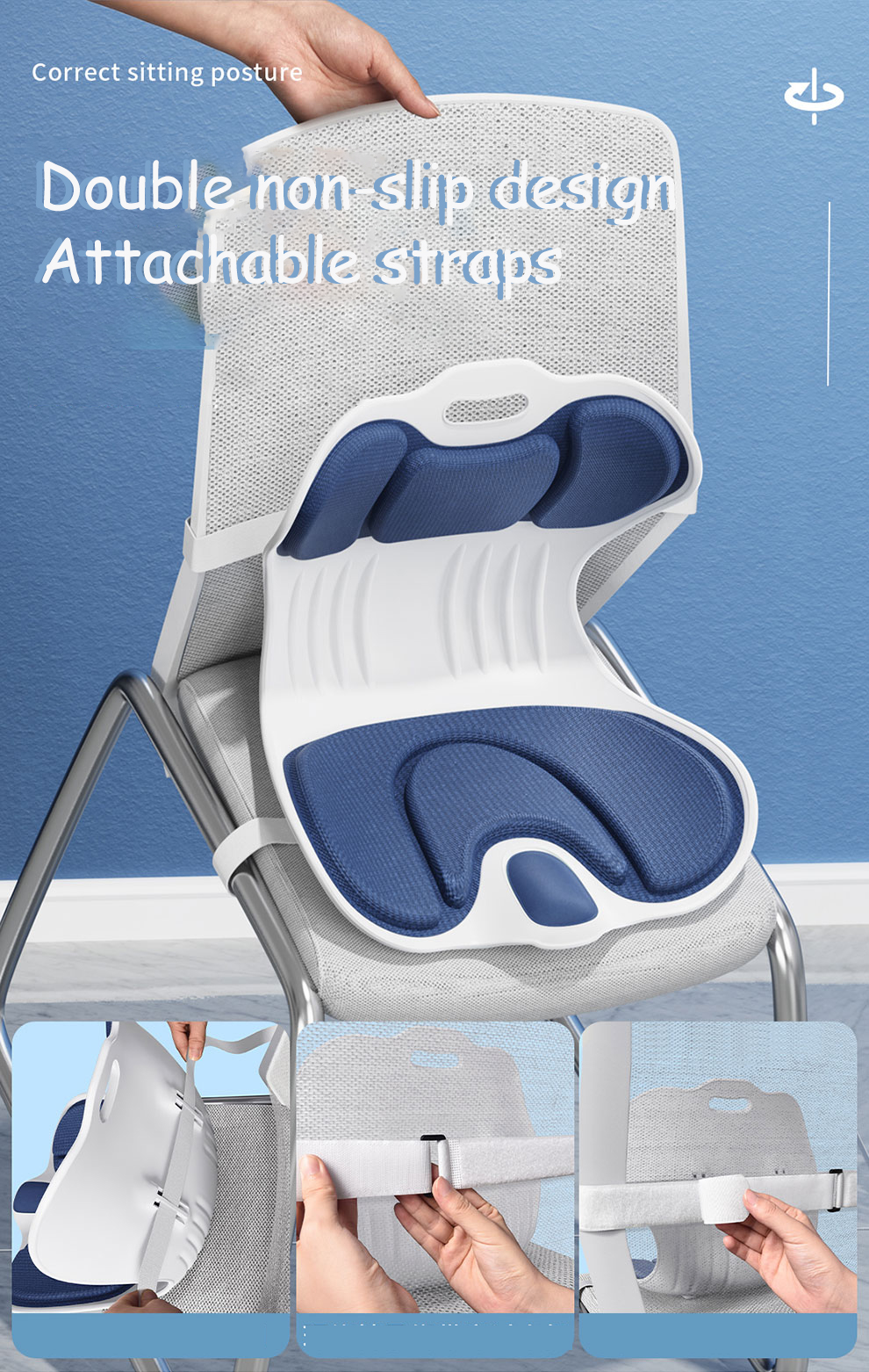 OATSBASF Sitting Posture Corrector Back Lumbar Supporter Adjust Sitting ...