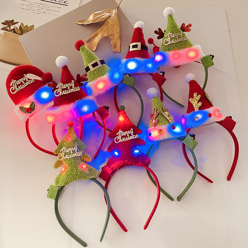 [Magpie] 50 Styles of Christmas headbands, LED with lights, glowing ...