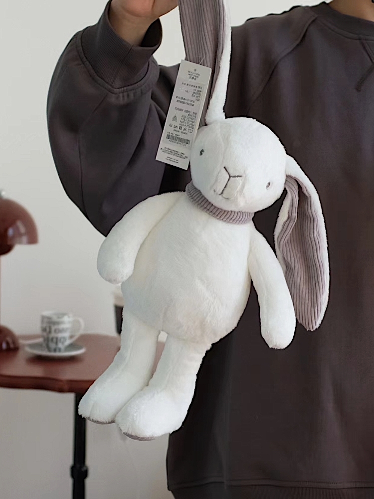 Long Ear Bunny Stuffed Animal, Soft Stuffed Bunny White Rabbit Plush ...