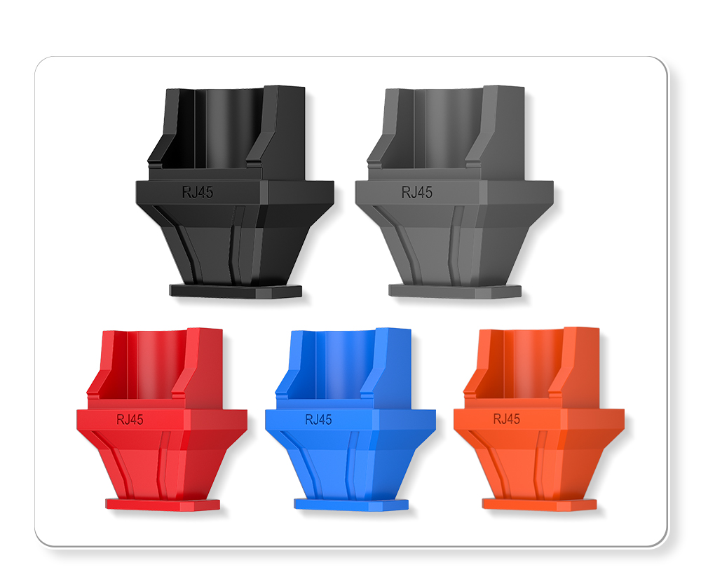 AMPCOM 50-Pack: Five-Color RJ45 Dust Plug Ethernet Hub Port Anti Dust ...