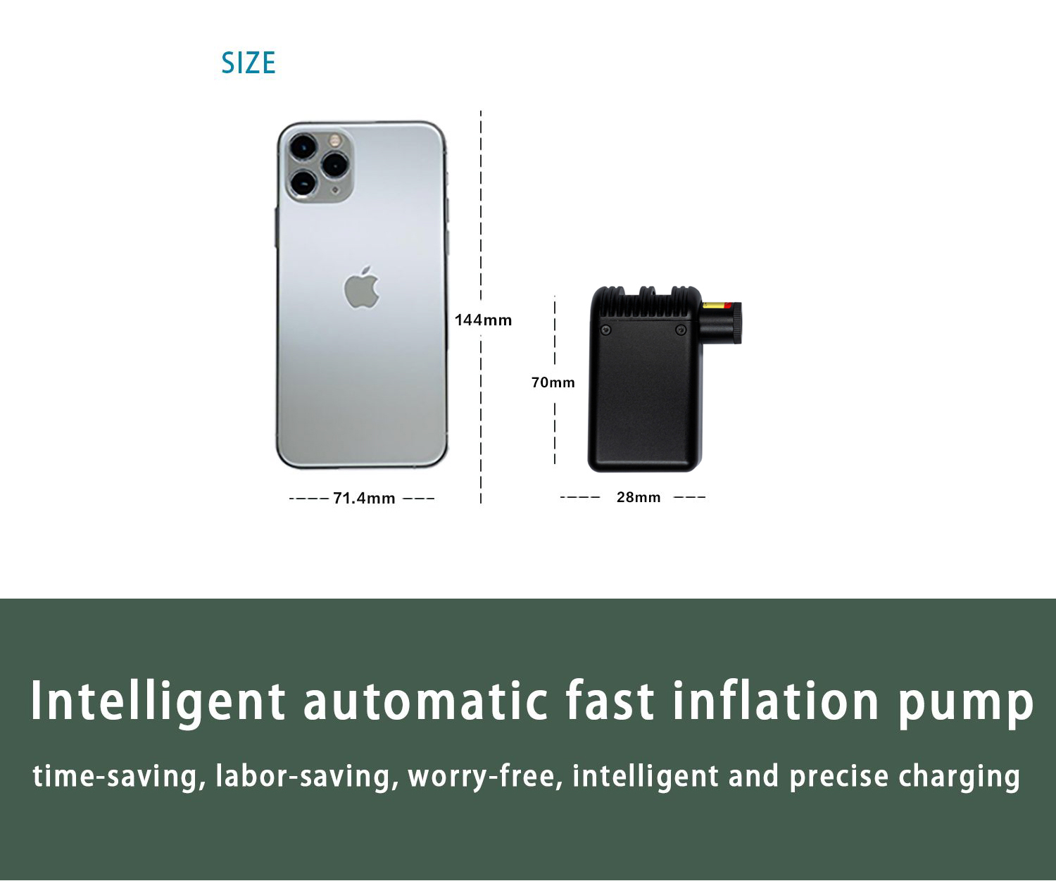 CYCLAMI HAUFIAHR Small Mini Plus Portable Pump for Bicycle Cordless Air ...