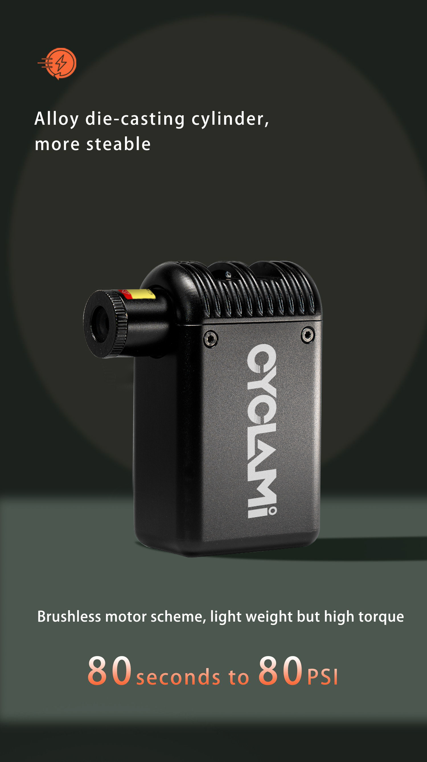CYCLAMI HAUFIAHR Small Mini Plus Portable Pump for Bicycle Cordless Air ...