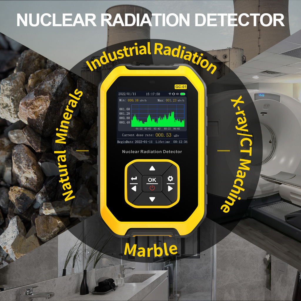 ☠ ⚥ Geiger Counter Nuclear Radiation Detector Personal Dosimeter X-ray ...
