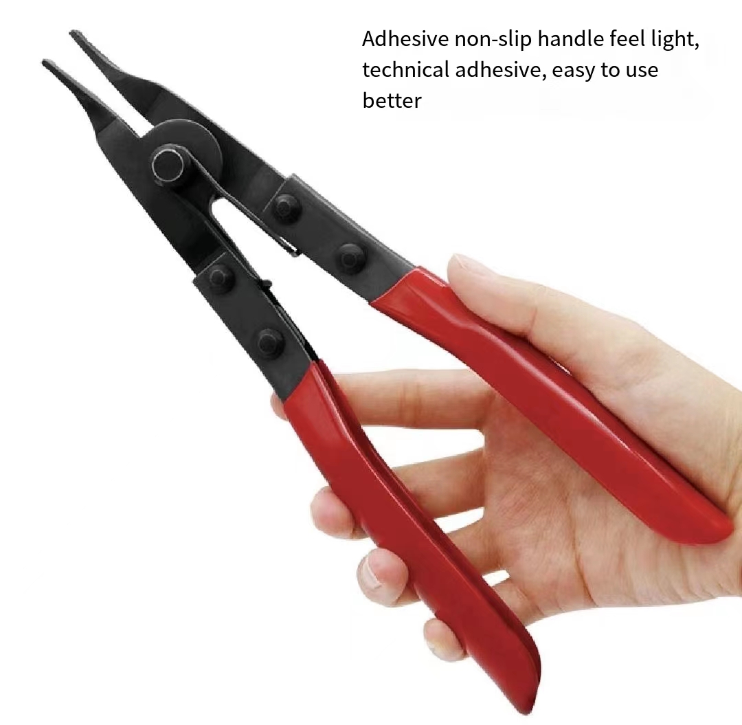 Flat-mouth steel ring circlip pliers, flat head with mouth design ...