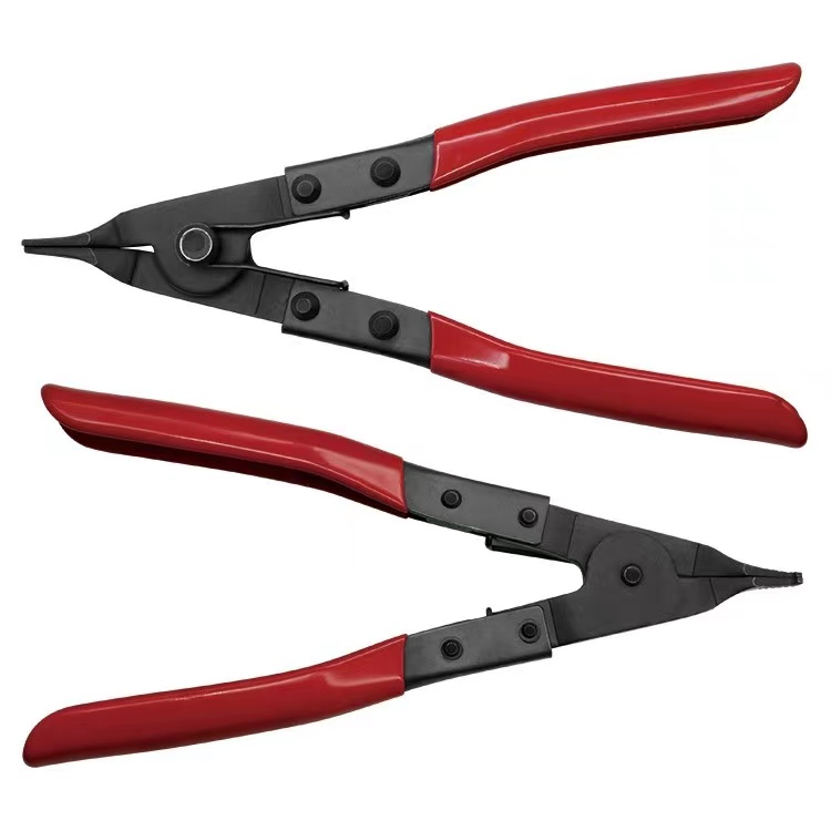 Flat-mouth steel ring circlip pliers, flat head with mouth design ...