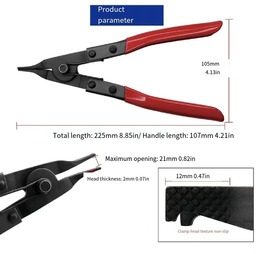 Flat-mouth steel ring circlip pliers, flat head with mouth design ...