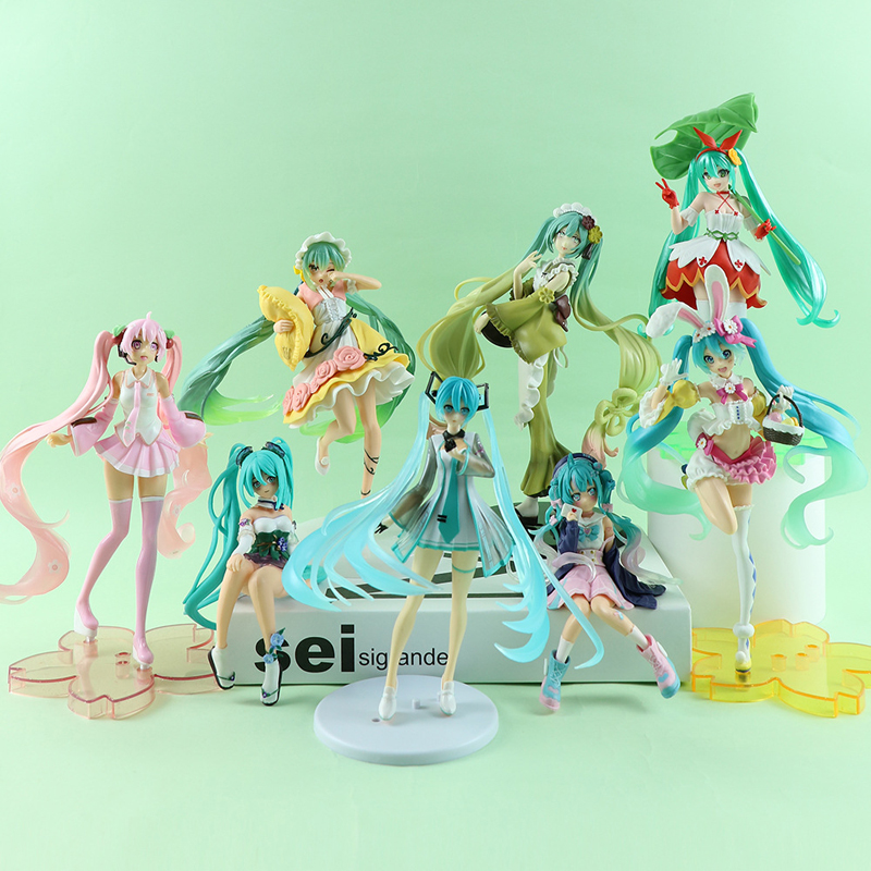 23 Style Virtual Singer Hatsune Miku Anime Figure Swim Ring Wing Lotus ...