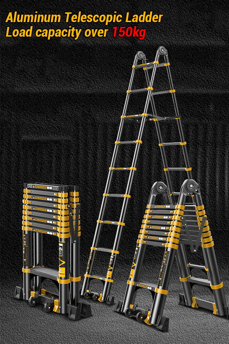 4/5/6/7/8/9 Steps MULTIPURPOSE UNIVERSAL LADDER WORK PLATFORM Folding ...