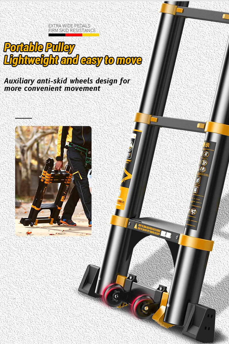 4/5/6/7/8/9 Steps MULTIPURPOSE UNIVERSAL LADDER WORK PLATFORM Folding ...