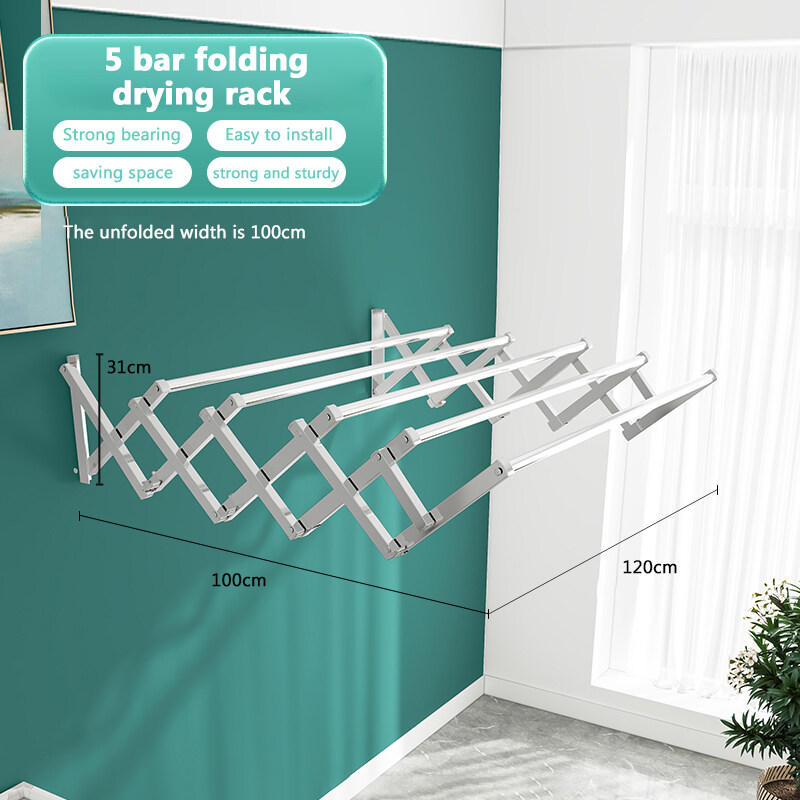 4/5Bar 1-2M Stainless Steel Clothes Outdoor Hanger Drying Rack ...