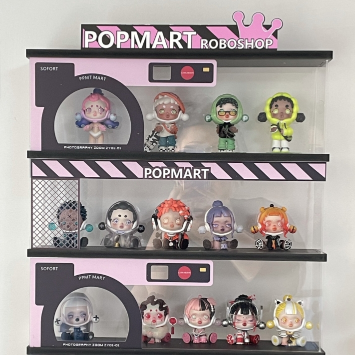 Popmart Display Box Figurine Dust-Proof Display Case Blind Box Lego Toy ...