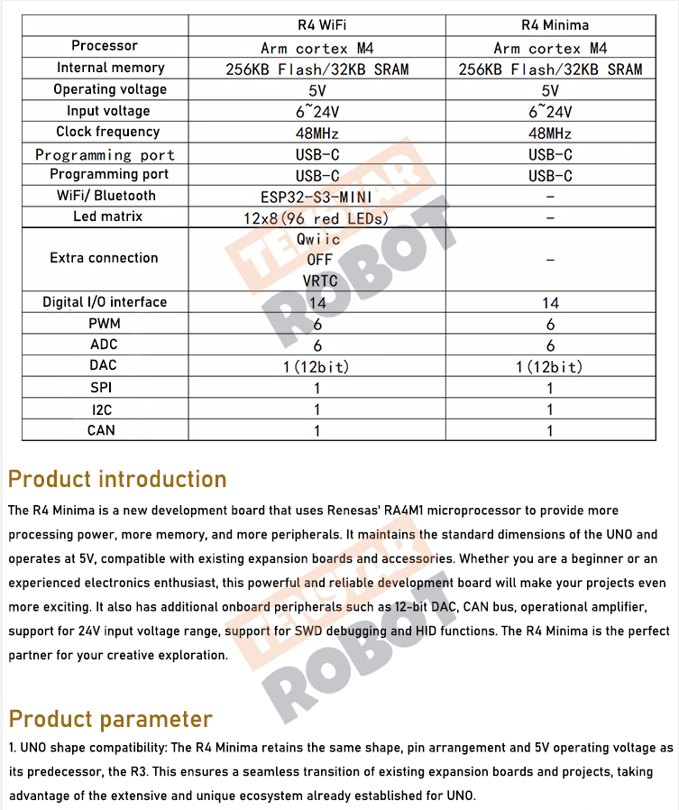 UNO R4 Minima Type-C USB ESP32-S3 WIFI Edition Development Board ...