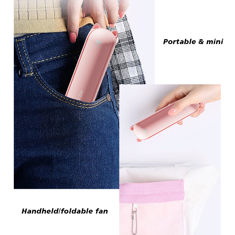 HODEKT Mini kipas Fan 4800mAh Fan With Powerbank And Flashlig Portable ...