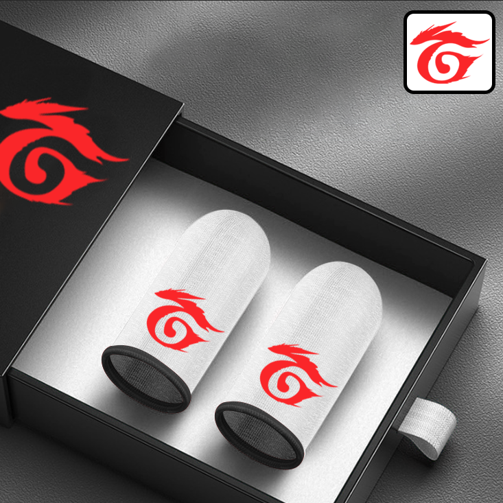 BlueWow 【Free Fire-White】Gaming Finger Sleeve gloves Touch thumb (2PCS ...