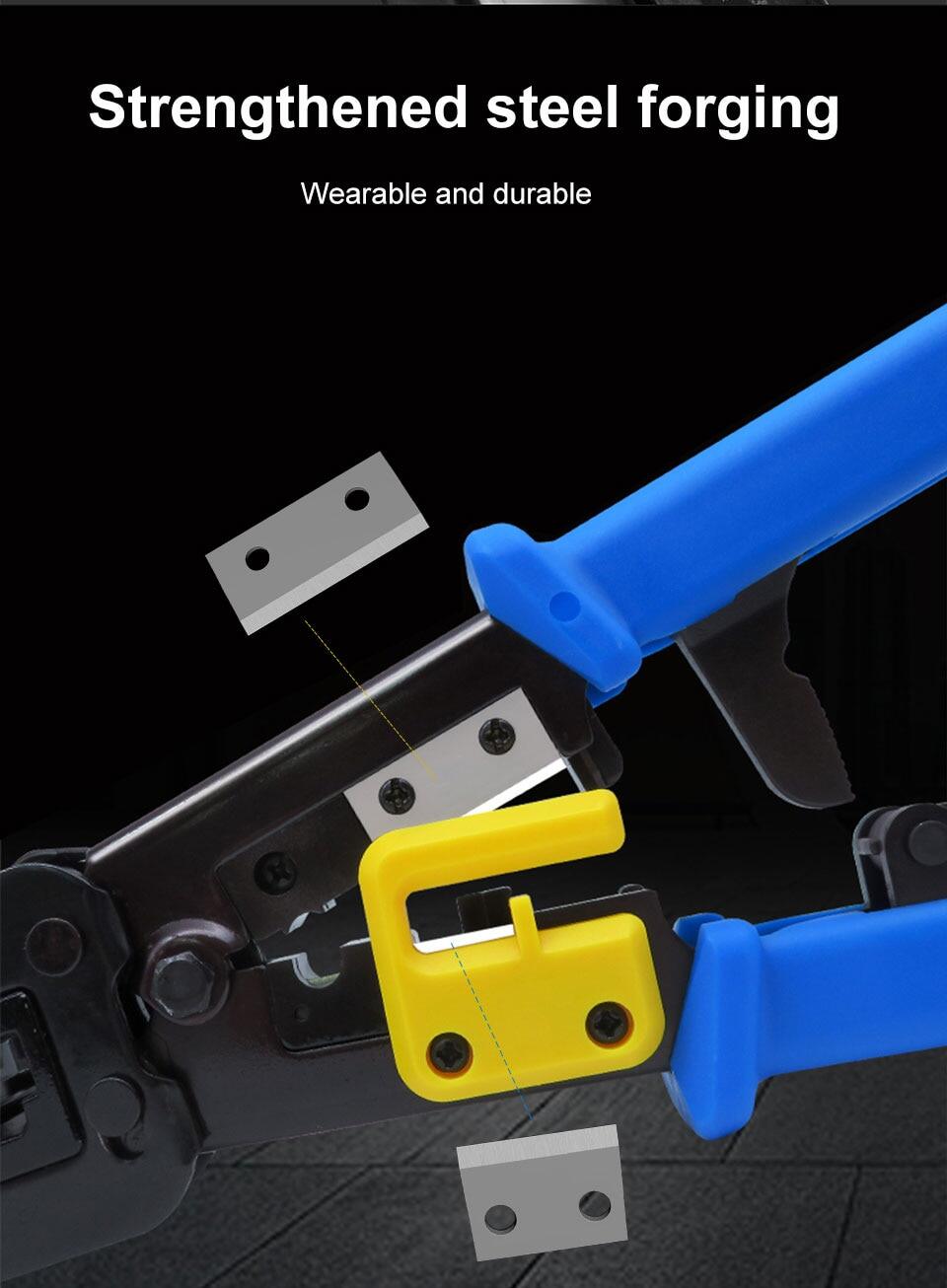 JT-COM 5pcs Pass Through Blade Set for Pass Through Crimpers ...