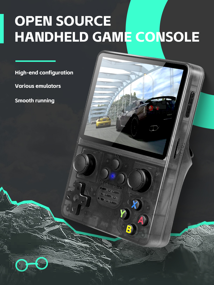 R35S Retro Handheld Video Game Console Linux System 3.5 Inch IPS Screen ...