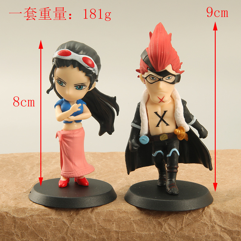6Pcs/Set 8-9cm Japan One Piece Anime Figure Nico Robin Yamato X Drake ...