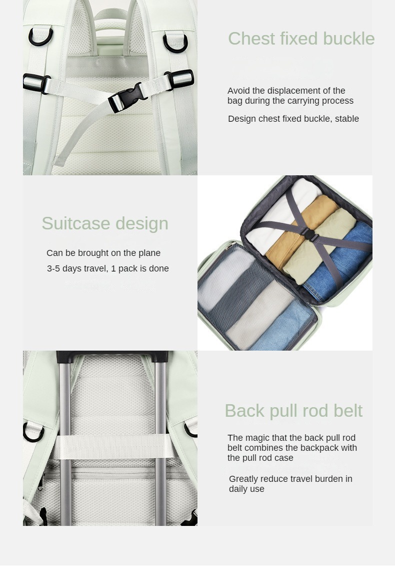 MY available unisex 40L travel bagpack expandable Waterproof backpack ...