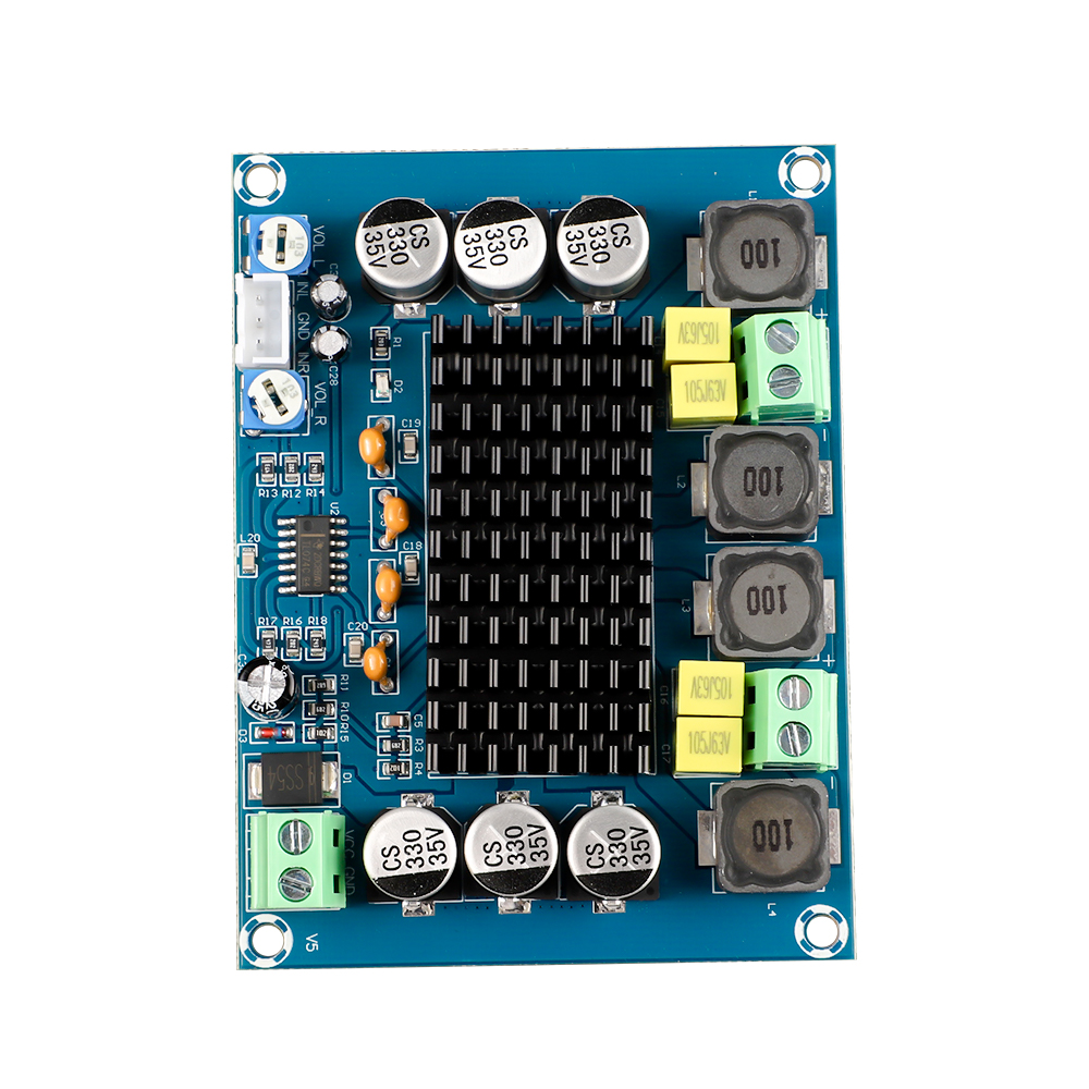 2*120W Dual DC12-26V Channel Digital Stereo Audio Power Amplifier Board ...