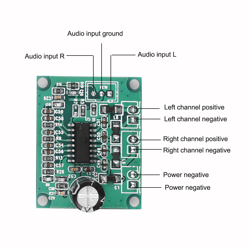 2*120W Dual DC12-26V Channel Digital Stereo Audio Power Amplifier Board ...