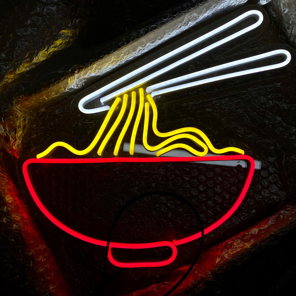 Ramen Neon Sign Noodles Led Neon Lights for Wall Decor Noodle Light Up ...