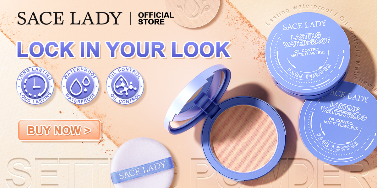 SACE LADY Compact Powder Lasting Waterproof Setting Powder Oil Control ...